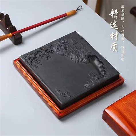 天一堂 非遺安徽硯臺老坑歙硯 天然原石可磨墨條書法專用毛筆墨硯 方形帶蓋徽硯文房四寶端硯研臺送禮品高檔硯池石硯 蝦皮購物