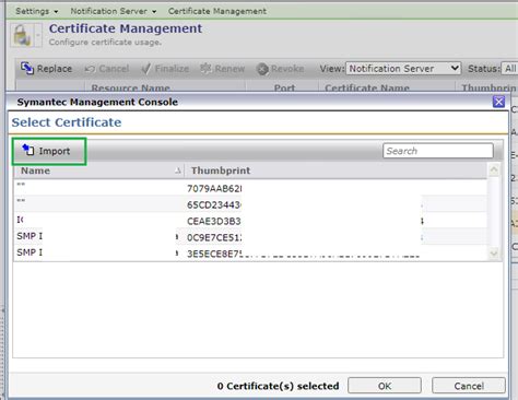 Then Choose The New Imported Certificate And Click The Ok