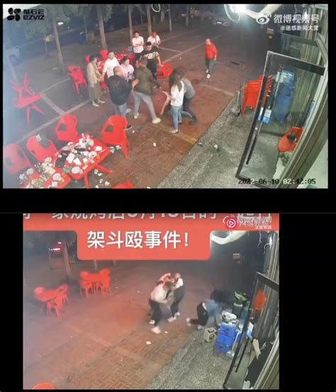 多男围殴女性烧烤店被指曾有过暴力事件两男子用酒瓶互殴