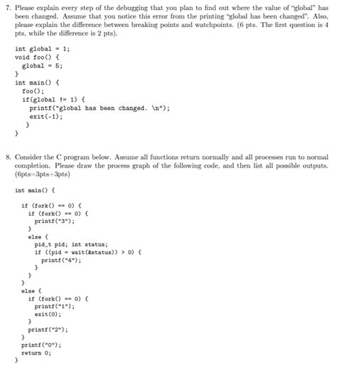 Solved Please Explain Every Step Of The Debugging That Chegg