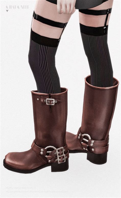 miumiu leather biker boots v1 the sims guide