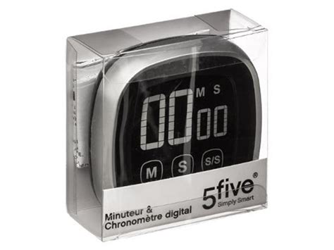 Minuteur de cuisine digital aimanté 7cm argent Conforama