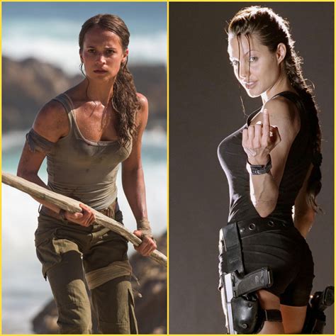 Lara Croft Alicia Vikander Vs Angelina Jolie Rcelebbattles