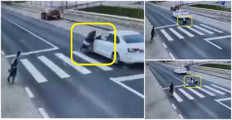 Video Femeie însoțită De Un Copil Lovită De O Mașină Pe Trecerea De