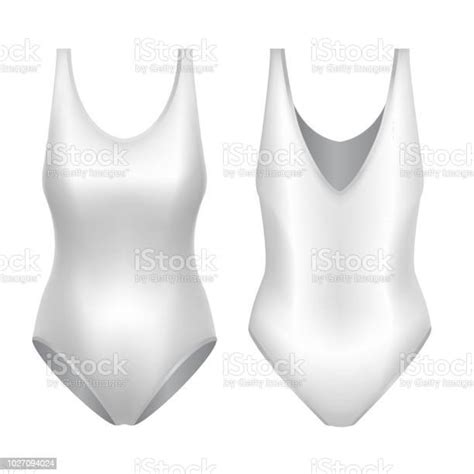 현실적인 상세한 3d 흰색 빈 수영복 여자 템플릿 이랑 설정합니다 벡터 수영복에 대한 스톡 벡터 아트 및 기타 이미지 수영복