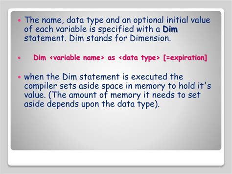 PPT VB DATATYPES VARIABLES CONSTANTS CALCULATIONS PowerPoint Presentation ID