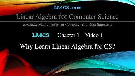 Why Learn Linear Algebra For CS YouTube