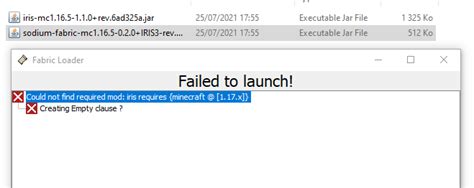 Iris Requires Minecraft Issue IrisShaders Iris
