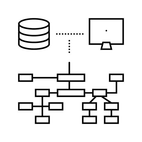 Relational Database Line Icon Vector Illustration 35271257 Vector Art
