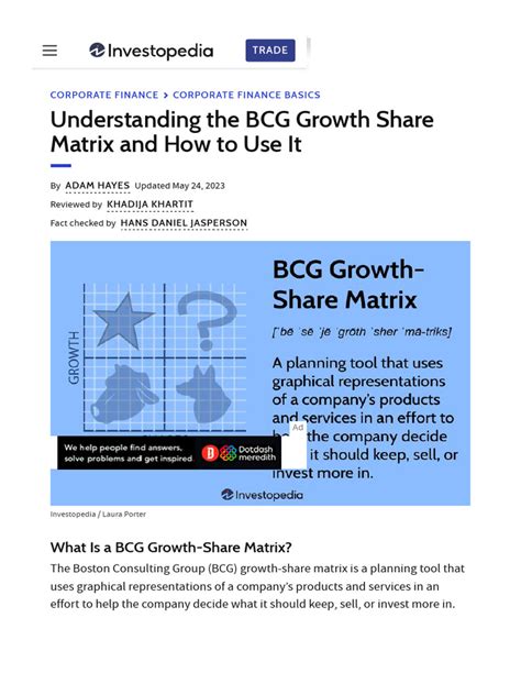 Understanding The Bcg Growth Share Matrix And How To Use It Pdf