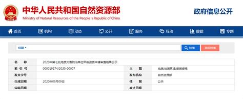 2020年第七批地质灾害防治单位甲级资质申请审查结果公示 政策法规 地一眼 矿产地质勘探政策法规，自然资源全方位法律服务 地一眼 地质