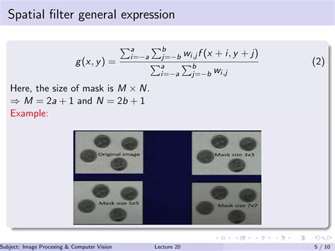 Linear Smoothing Median And Sharpening Filter Ppt