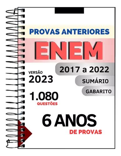 Caderno Enem 2023 Apostila De Provas Anteriores Questões De 2017 A 2022