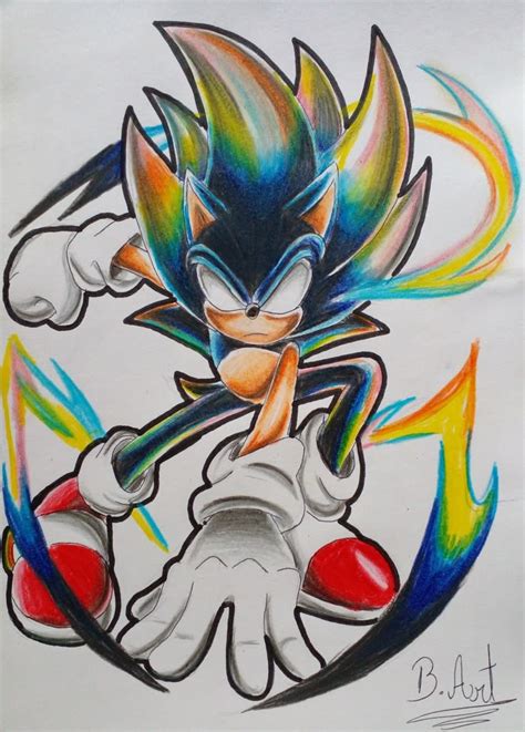 Hyper Dark Sonic Blakeart Dibujo De Animales Arte De Personajes