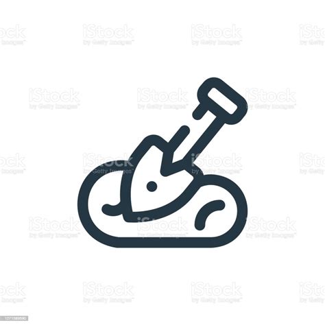 노동일 개념에서 스페이드 아이콘 벡터 스페이드 편집 가능한 스트로크의 얇은 선 그림입니다 웹 및 모바일 앱 로고 인쇄 미디어에