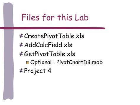 PPT Lab Pivot Tables Pivot Charts Simon Chapters PowerPoint Presentation ID