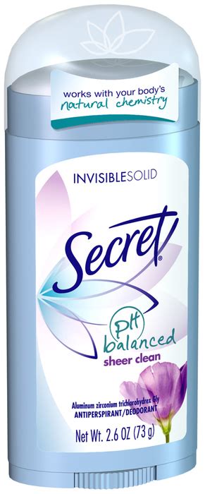Secret Antiperspirantdeodorant Invisible Solid Sheer Clean 26 Oz