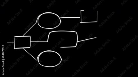 Block Diagram Analysis Scheme Flow Chart Self Drawing Animation
