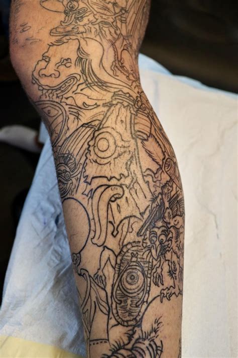Update On Massive Yokai Leg Sleeve Progress R Irezumi