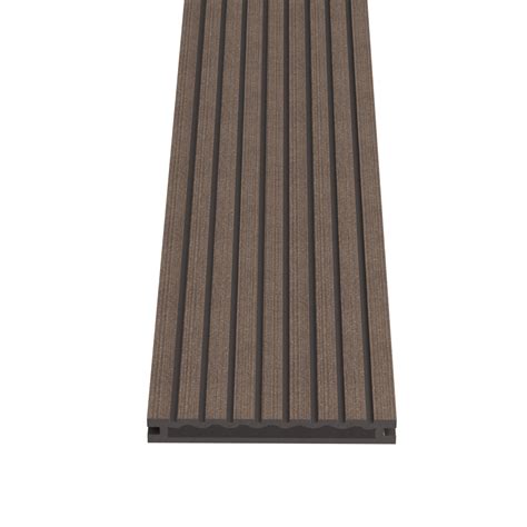 GAMRAT ciemny brąz Deska tarasowa WPC pełna szerokie ryfle CLASSIC cm x mm x m ECOPLAST