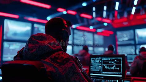High Tech Command Center With Glowing World Map Stock Image Image Of Data Innovation 356505179