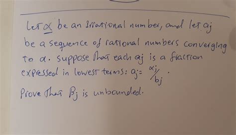 Solved Let α Be An Irrational Number And Let Aj Be A