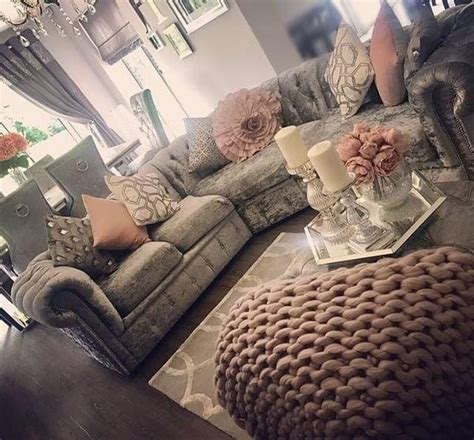 Living Room Sofa Grey Mink Silver Crushed Velvet Interior Design Home