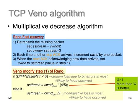 Ppt Tcp Veno Tcp Enhancement For Transmission Over Wireless Access