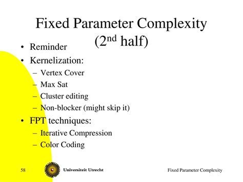 fixed parameter complexity ppt download