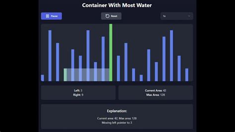 Container With Most Water Leetcode 11 Animation Visualization