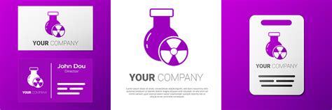 흰색 배경에 고립 된 독성 액체 아이콘으로 로고 타입 실험실 화학 비커 생물학적 위험 기호 방사선 아이콘이 있는 위험한 기호입니다 로고 디자인 템플릿 요소입니다 벡터 건강