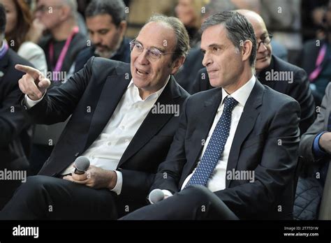 Paris France 17th Nov 2023 President Of Iliad Group Xavier Niel L