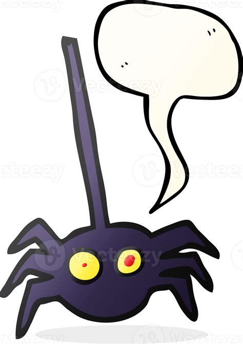 Hand Drawn Speech Bubble Cartoon Halloween Spider 45007095 Png