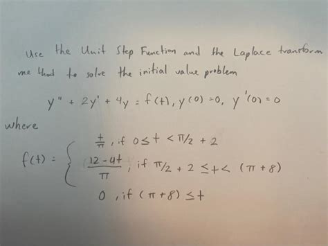 Solved Use The Unit Step Function And The Laplace Transform Chegg