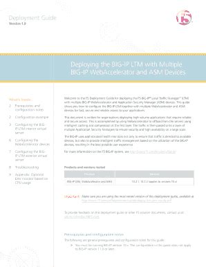 Fillable Online Deploying The BIG IP LTM With Multiple BIG IP WebAccelerator Devices This Guide