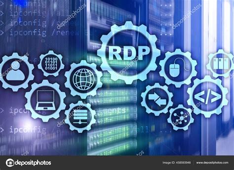 Rdp Remote Desktop Protocol Terminal Services Server Background — Stock