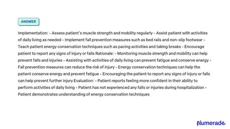 Solved Nursing Care Plan Ncp Formulate A Nursing Care Plan For A