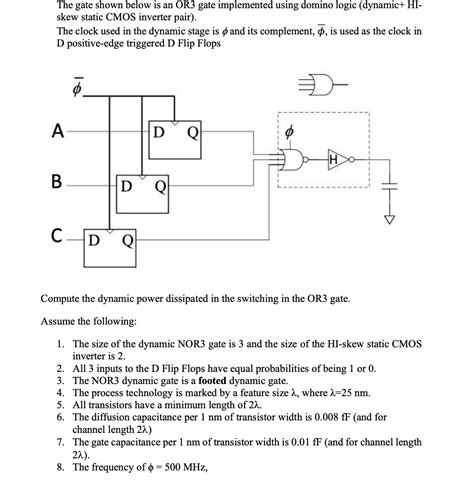 The Gate Shown Below Is An 0r3 Gate Implemented Using Domino