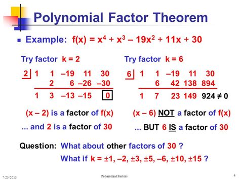 Factor Theorem 22 Factor Theorem Full Lesson Grade 12 Mhf4u