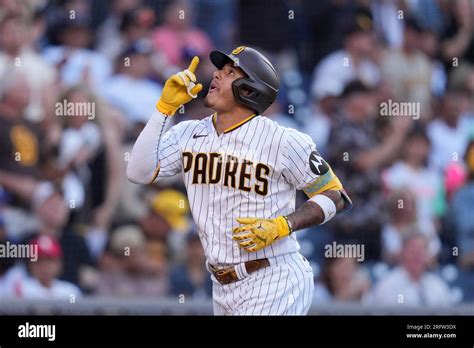 San Diego Padres Manny Machado Celebrates After Hitting A Home Run