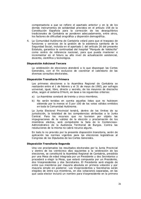 Estatuto De Autonomia De Cantabria