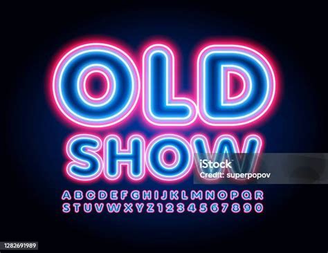 벡터 이벤트 배너 올드 쇼 네온 전기 알파벳 문자 및 숫자 세트 0명에 대한 스톡 벡터 아트 및 기타 이미지 0명 Theatrical Performance 공연