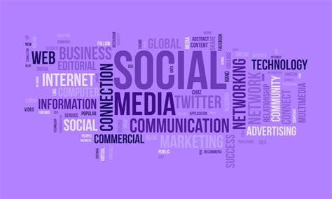 Word Cloud Achtergrondconcept Voor Sociale Media Globale Online