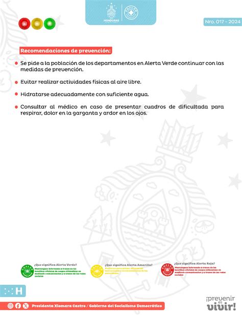 Copeco Declara Alerta Verde En 9 Departamentos