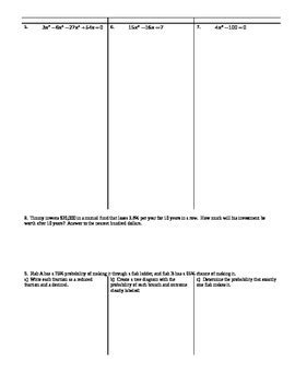 Solving Equations Using Factoring Spring 2014 Editable By Peter Jonnard