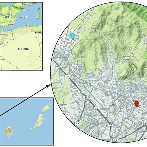 Location Of Our Low Cost Dust Sensor Blue Mark And Vuelta De Los