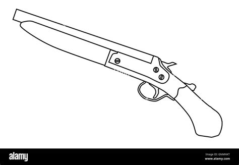 How To Draw A Double Barrel Shotgun