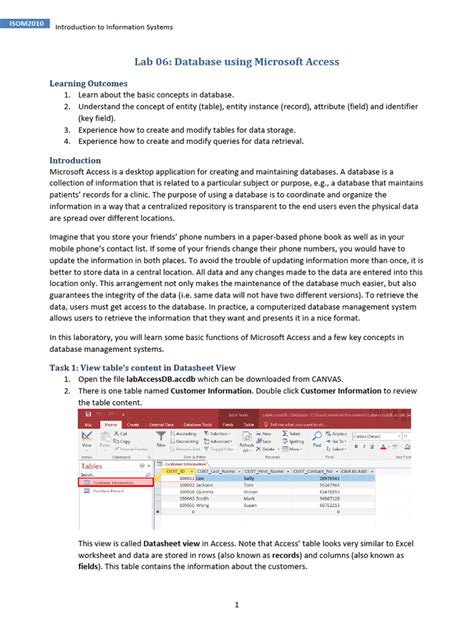 Lab06 Access Manual Pdf