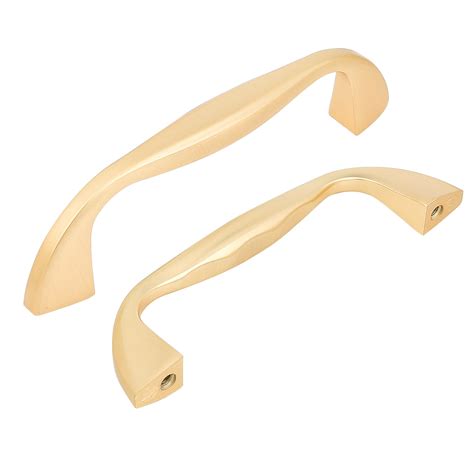 5 Pack 375 Inch Brushed Brass Kitchen Cabinet Handles