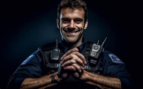 Premium Photo Smiling British Police Man